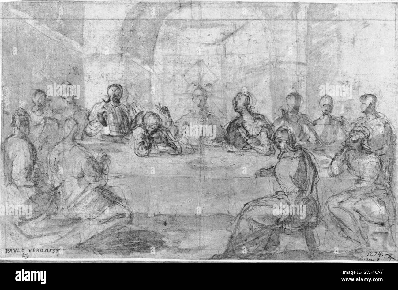 Antonio Vassilacchi - Study for a Last Supper Stock Photo - Alamy