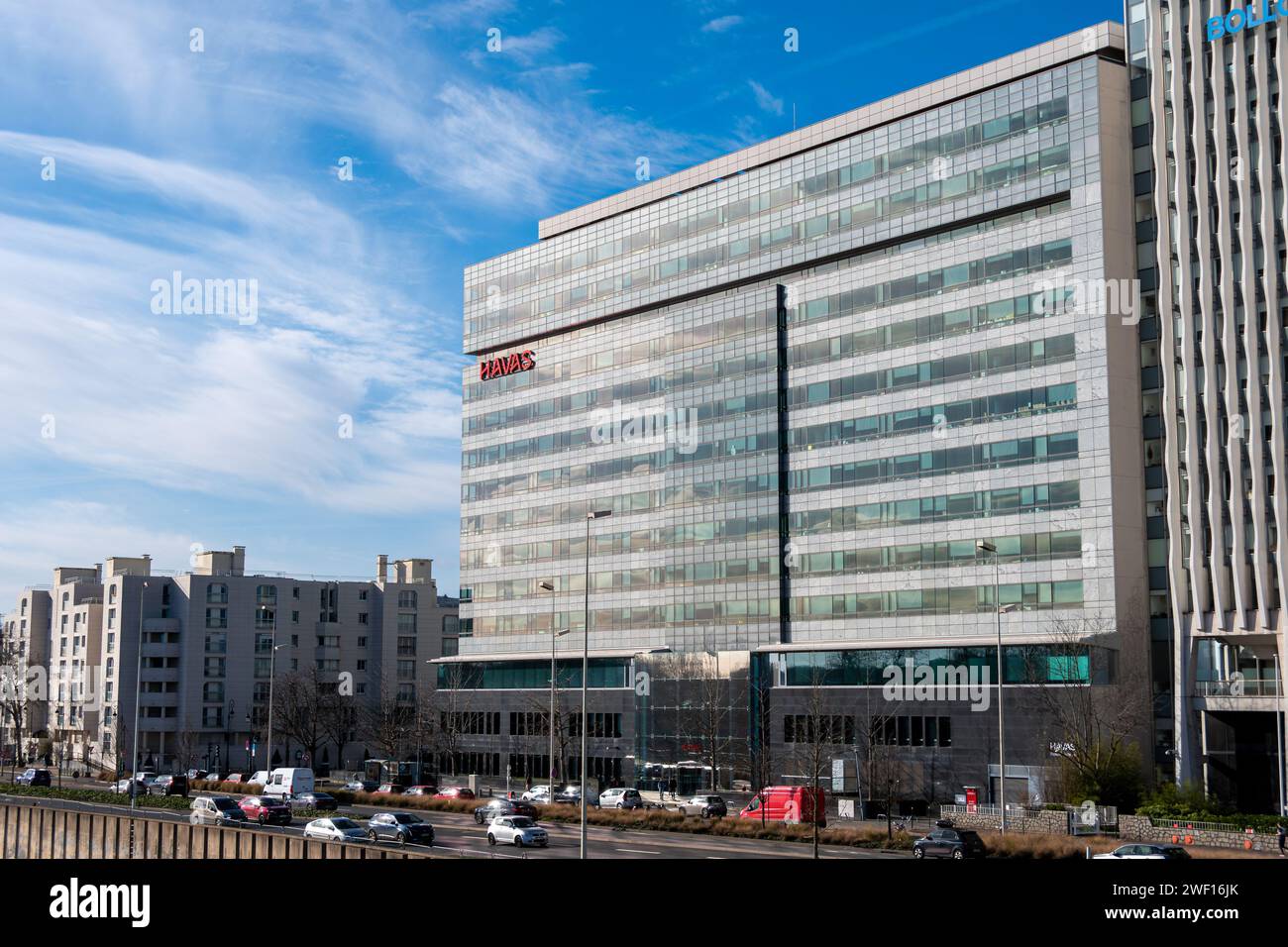 Exterior view of the Havas Group headquarters building. Havas is a ...
