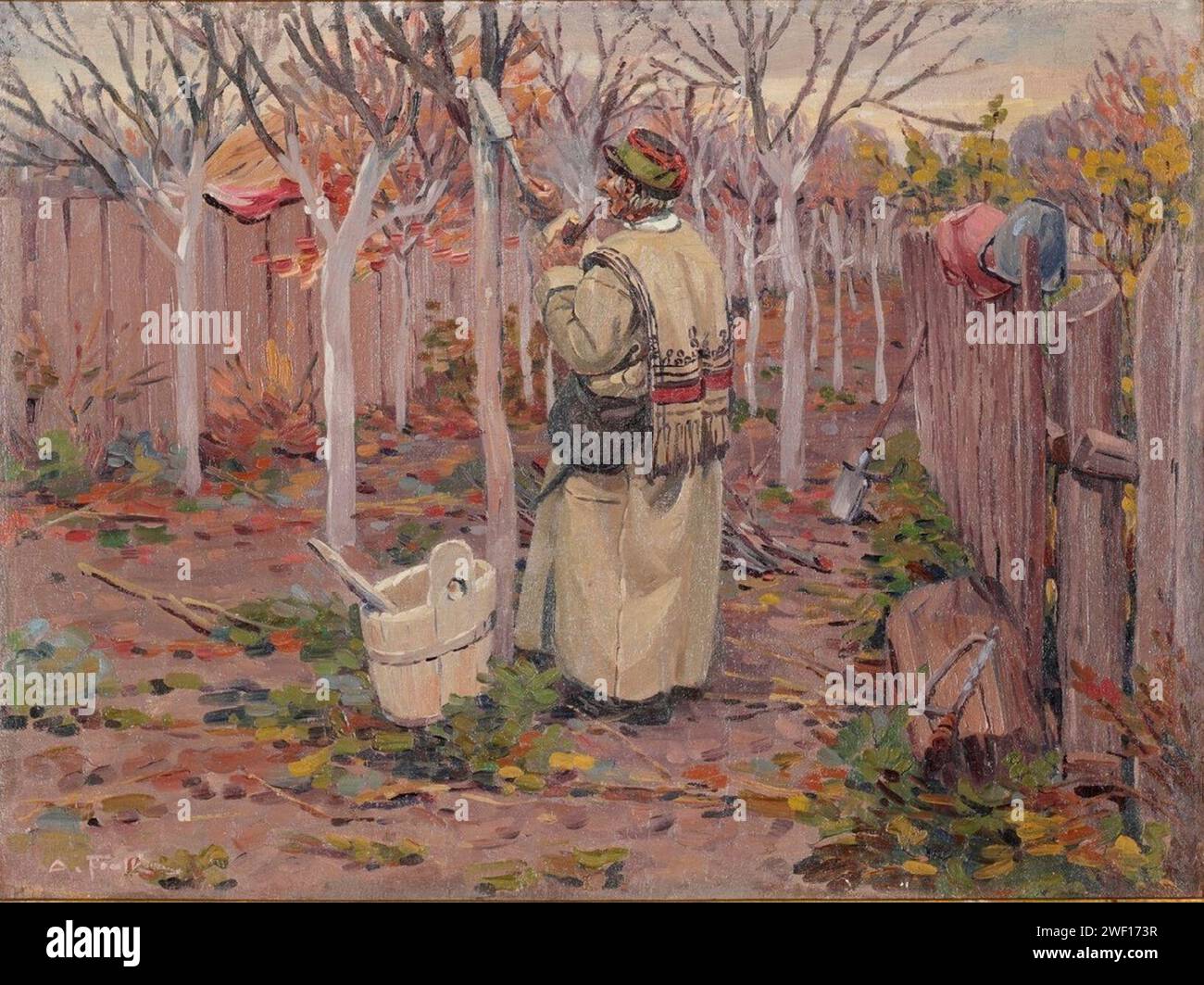 Antoš Frolka Práce v sadu Stock Photo - Alamy