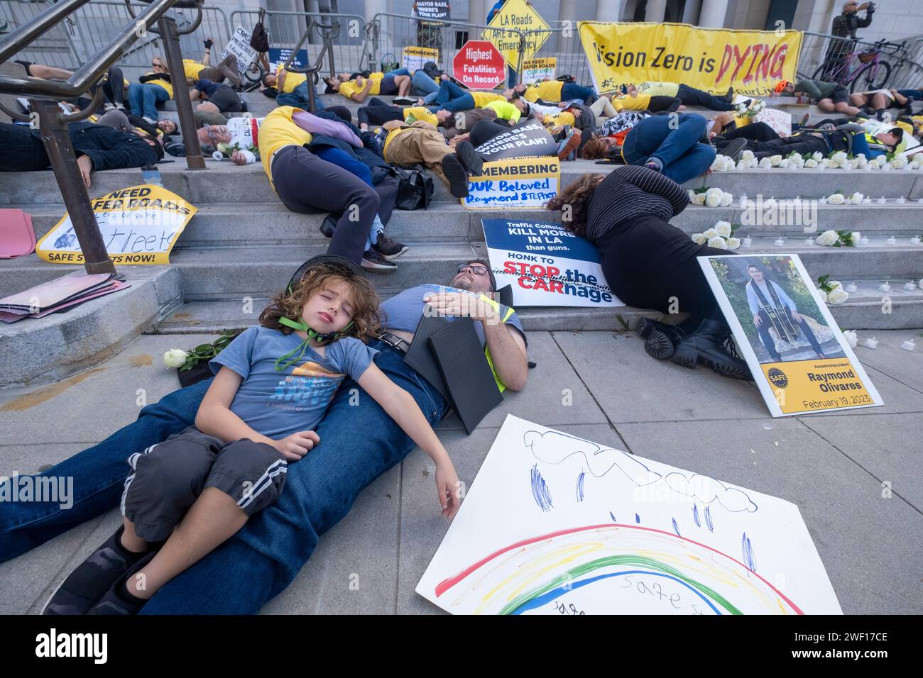 Los Angeles, United States. 27th Jan, 2024. Demonstrators take part in ...