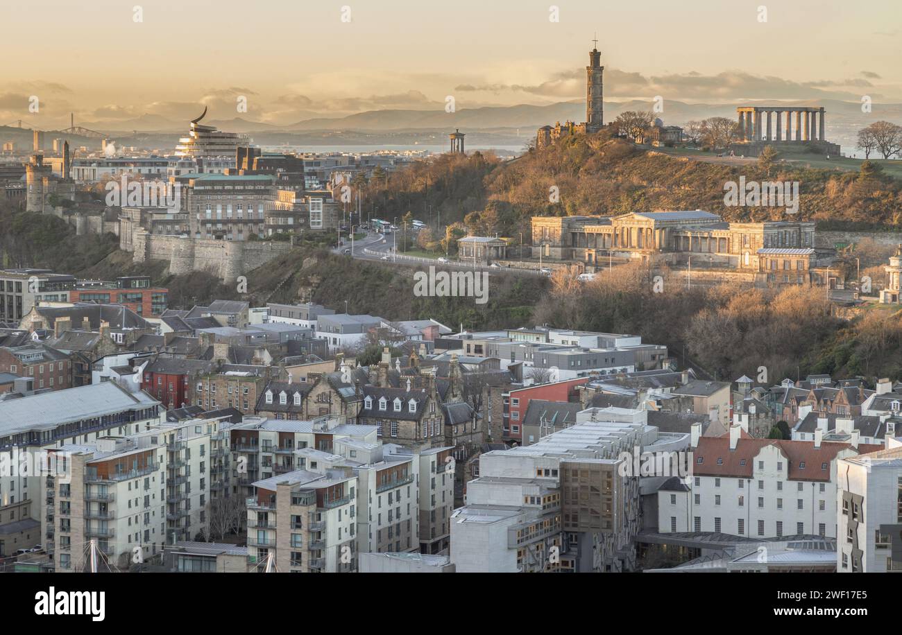 Edinburgh, Scotland - Jan 17, 2024 - Amazing Edinburgh cityscape view ...
