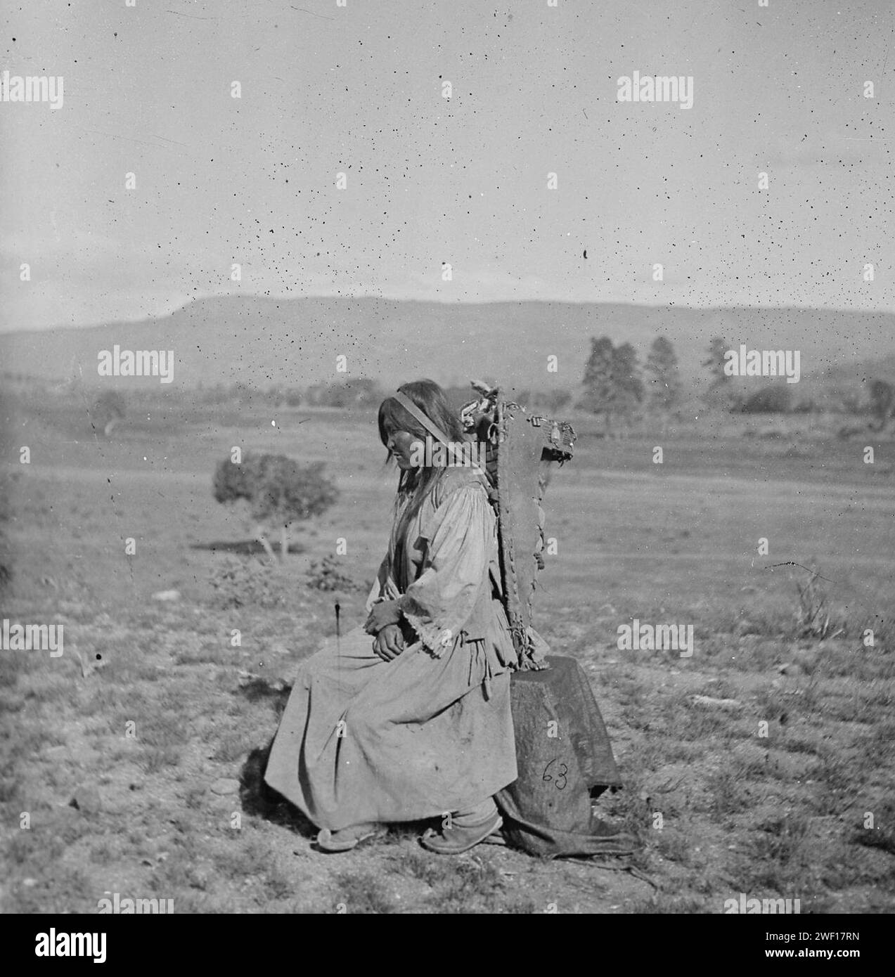 Apache woman and pappoose, 1873 Stock Photo - Alamy