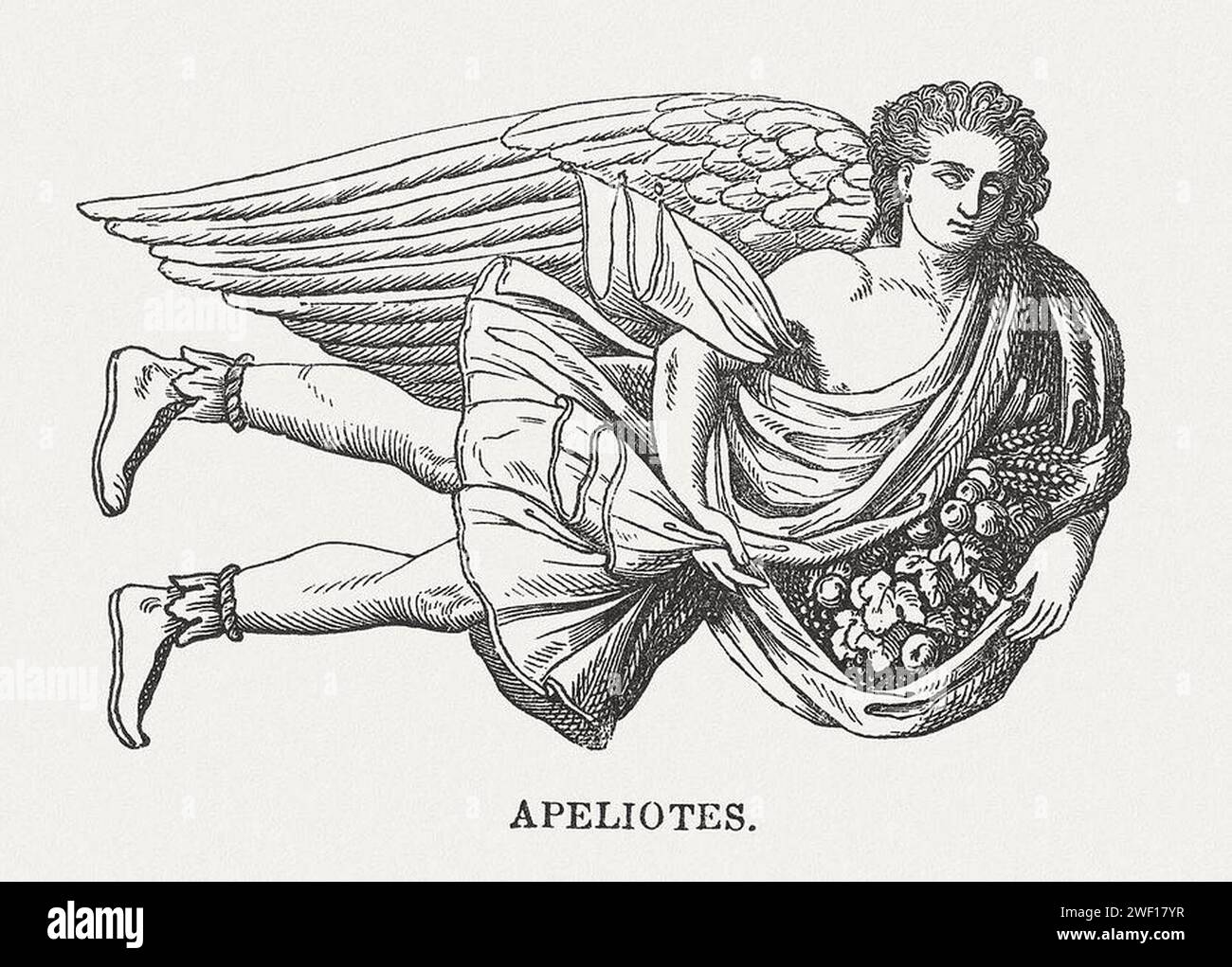 Apeliotes, Greek god of the southeast wind Stock Photo - Alamy