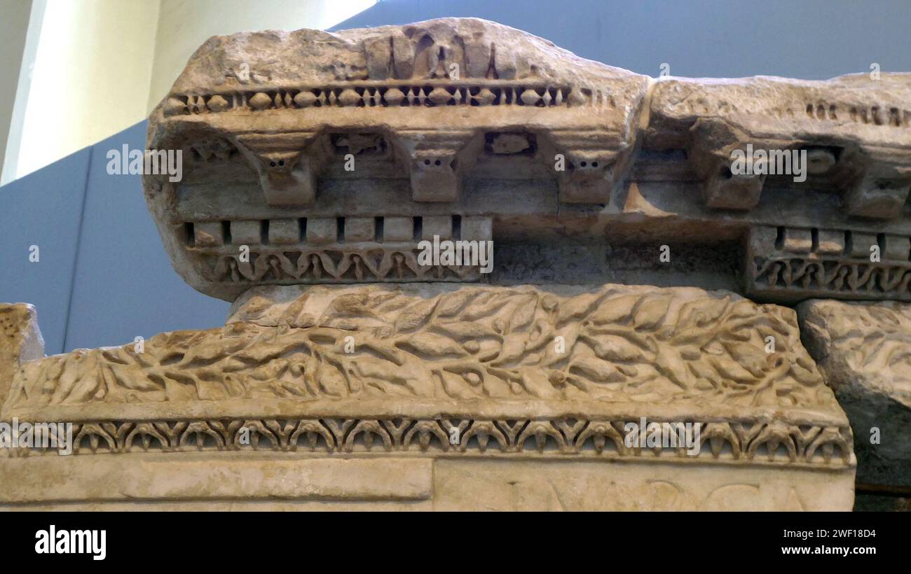 Apollo Sosianus circular monument frieze and cornice Stock Photo - Alamy