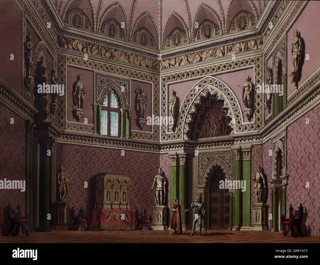 Appartamento d'Elisabetta nella Scozia (set design for the ballet 'La ...