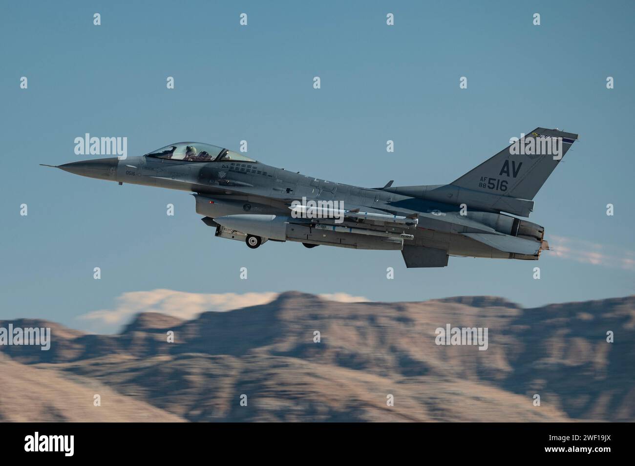 An F-16C Fighting Falcon assigned to Aviano Air Base, Italy, takes off ...