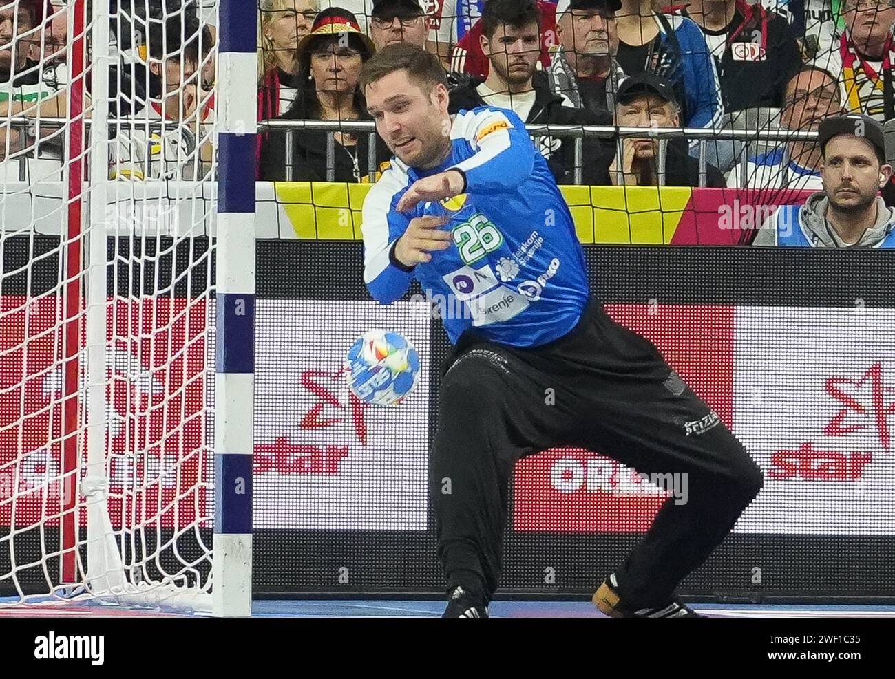 Klemen Ferlin of Slovenia during the Men's EHF Euro 2024, Placement ...