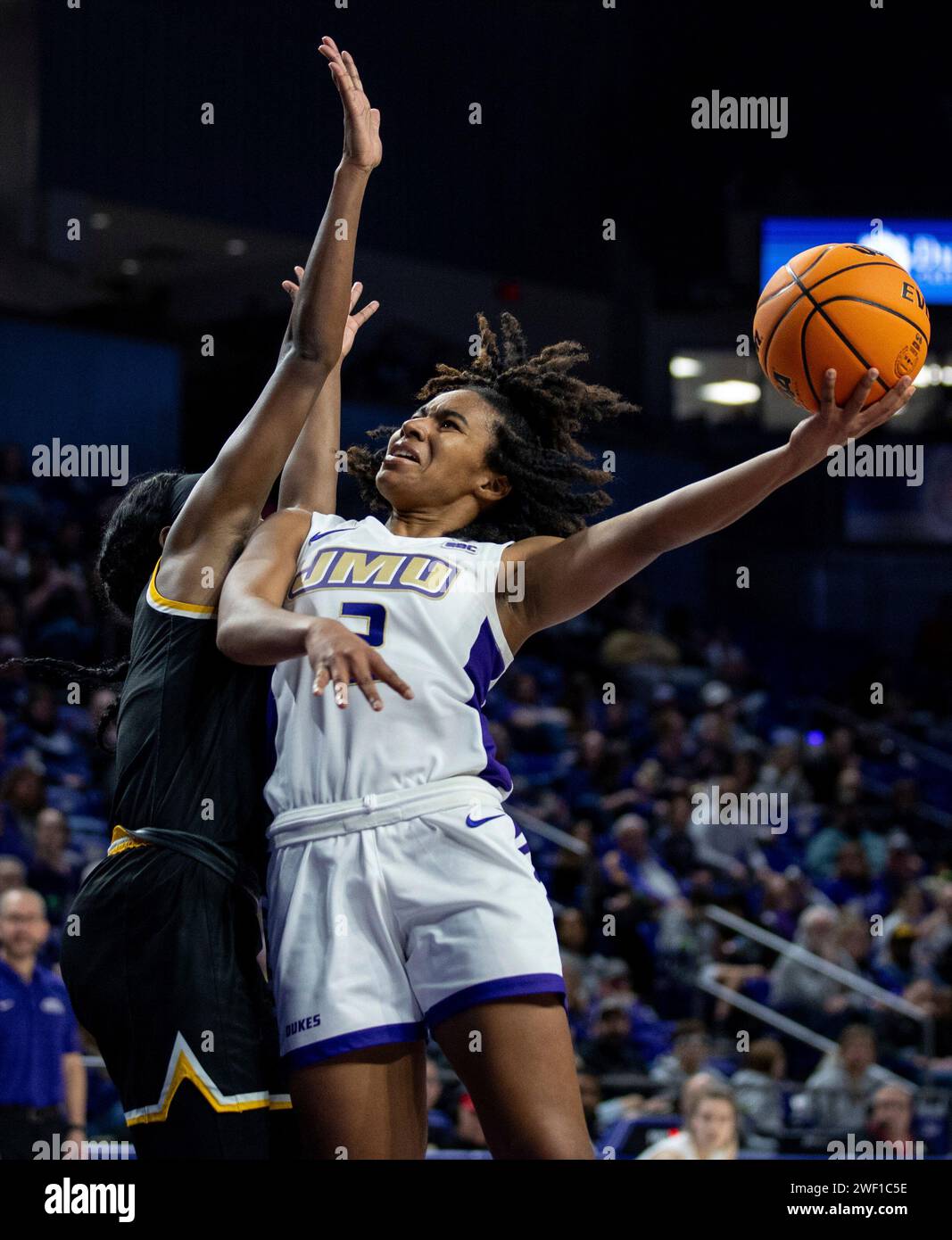 James Madison guard Chloe Sterling (2) shoots against Appalachian State ...