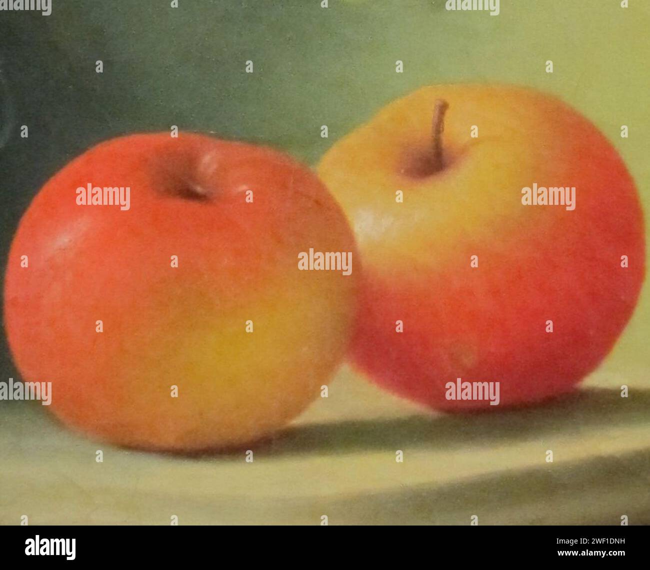 Apple detail, from- 'Still-life with Apples and Grapes' Edward ...