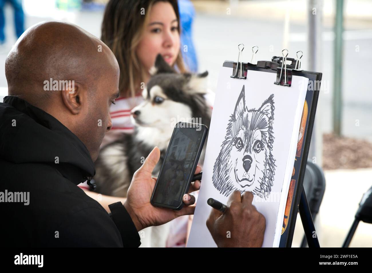 USA; Jan. 27, 2024: The annual Ice Fest at the Villages of Loudoun ...