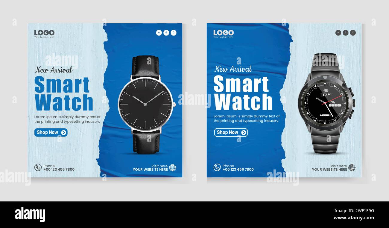 Smartwatch advertisement Stock Vector Images - Alamy