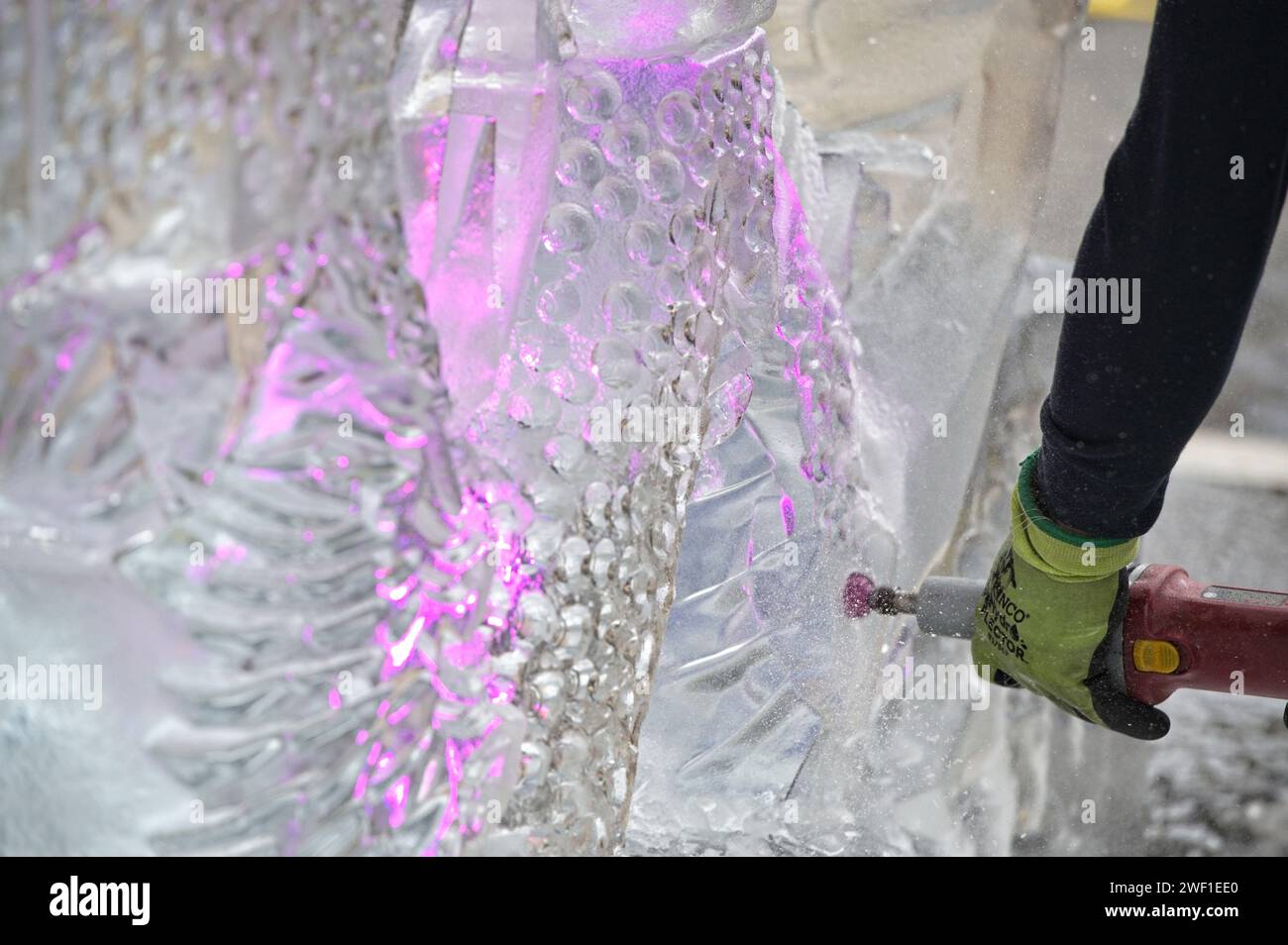USA; Jan. 27, 2024: The annual Ice Fest at the Villages of Loudoun ...