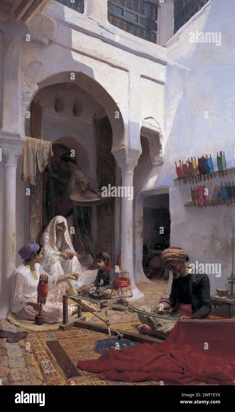 Arab Weaver by Armand Point 1886 Stock Photo - Alamy