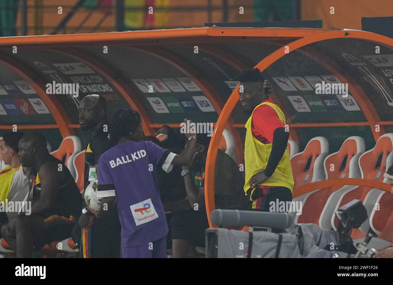 January 27 2024: Andre Onana Onana (Cameroon) looks on during a African ...