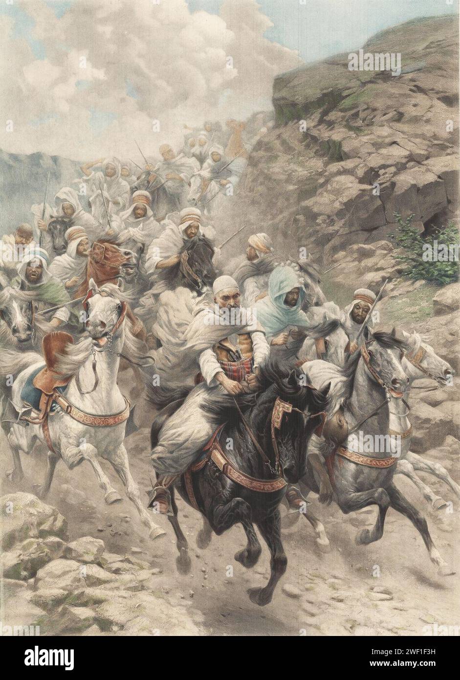 Arabian charging army Stock Photo - Alamy