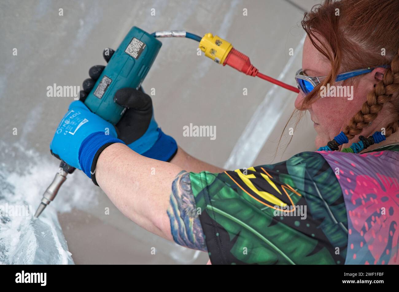 USA; Jan. 27, 2024: The annual Ice Fest at the Villages of Loudoun ...