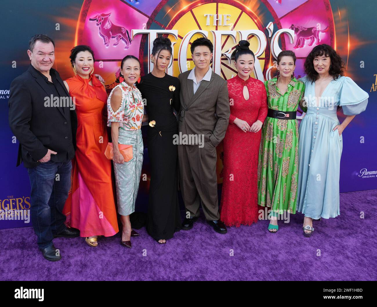 Los Angeles, USA. 27th Jan, 2024. (L-R) THE TIGER'S APPRENTICE Cast ...