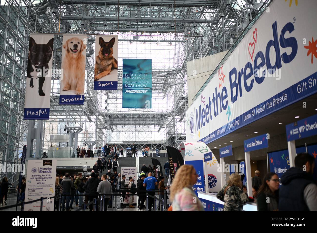 New York, USA. 27th Jan, 2024. People line up to attend the AKC 'Meet ...