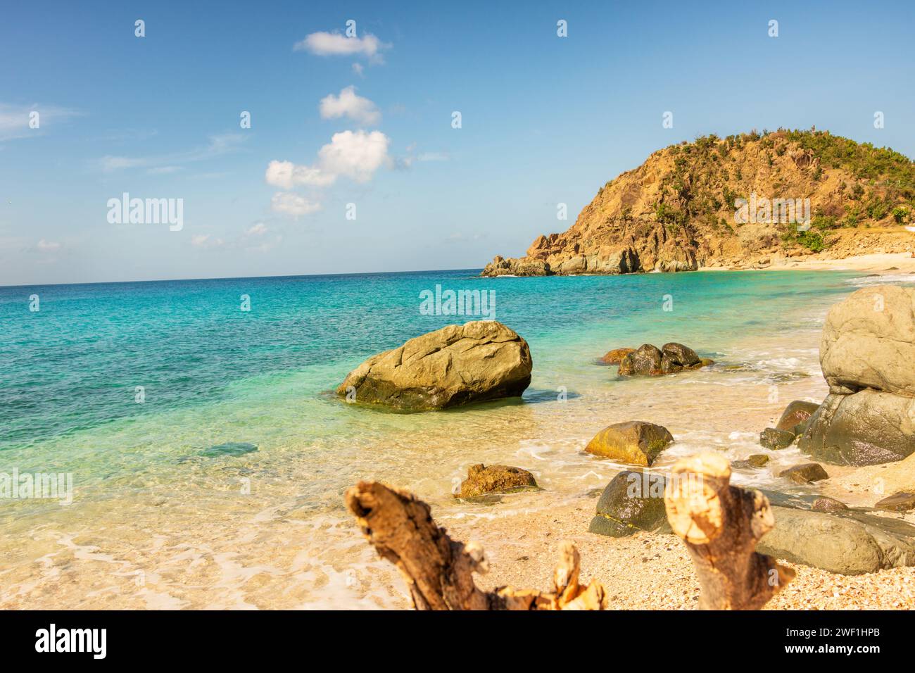 Peaceful beach in Saint Barthélemy (St. Barts, St. Barth) Caribbean ...
