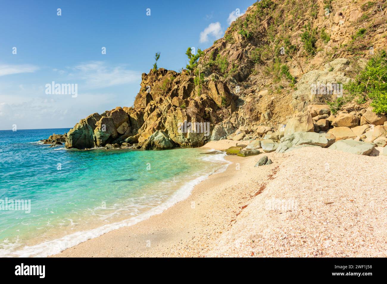 Peaceful beach in Saint Barthélemy (St. Barts, St. Barth) Caribbean ...