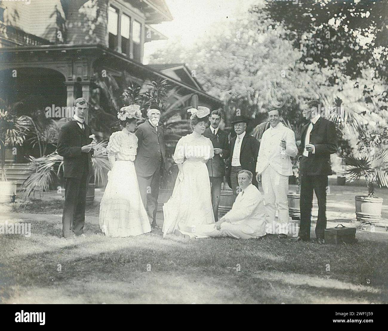 Archibald Scott Cleghorn and group, c. 1906 (Bonhams Stock Photo - Alamy