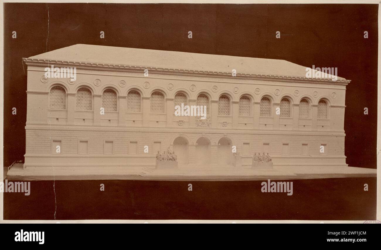 Architect's Model of the McKim Building, Boston Public Library, by ...