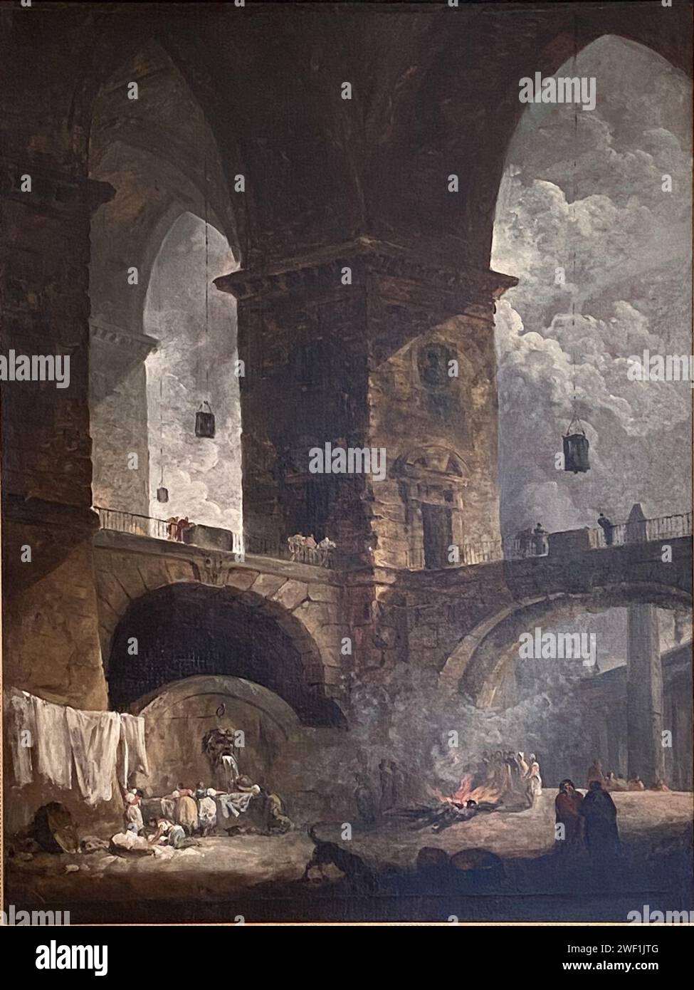 Architectural cappriccio with the collonades of St.Peter in Rome–Hubert ...