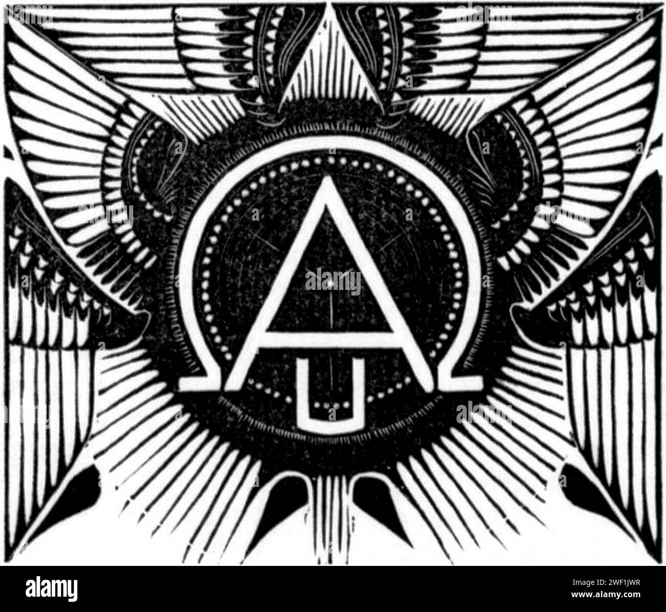 Architectura vol 005 no 020 p 04 ornament alpha-omega Stock Photo - Alamy