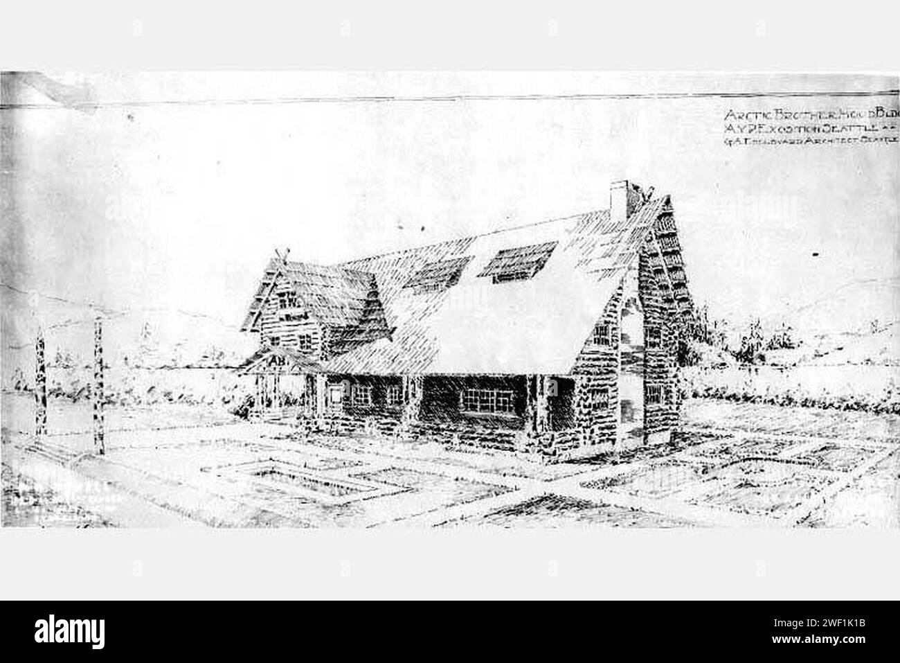 Architectural rendering of the Arctic Brotherhood Building, Alaska ...