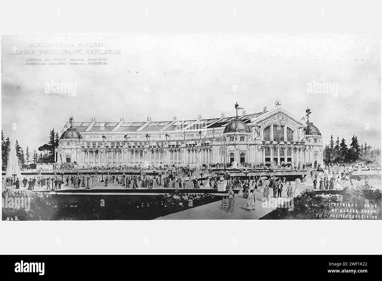 Architectural rendering of the Agriculture Building, Alaska Yukon ...