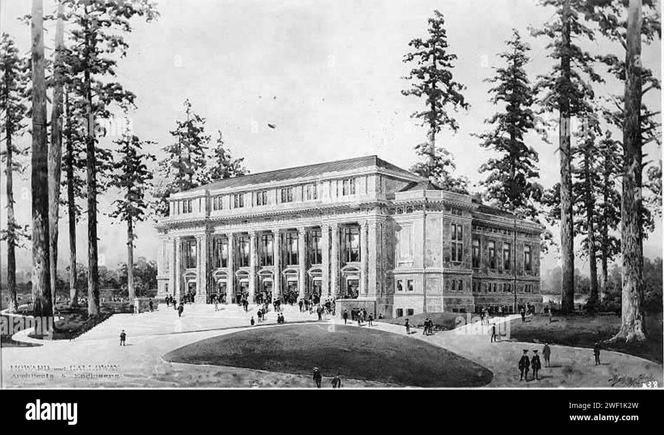 Architectural rendering of the Auditorium, Alaska Yukon Pacific ...