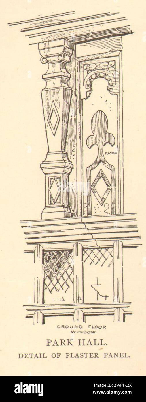 Architecture of the renaissance in England Page048 Park Hall detail of ...