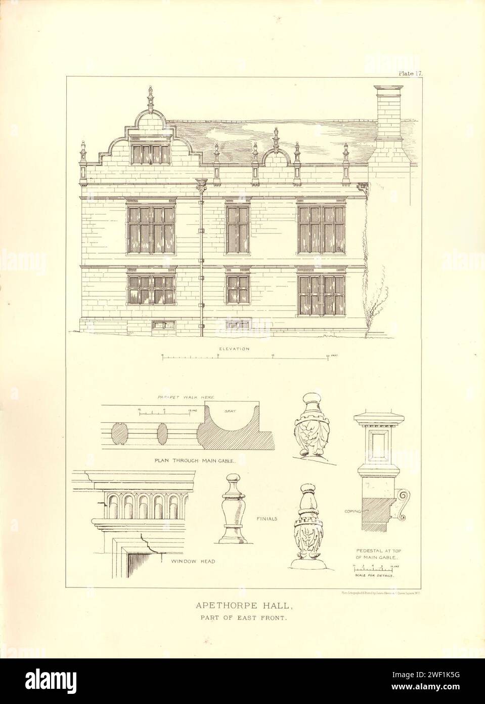 Architecture of the renaissance in England Plate 17 Apethorpe Hall part ...