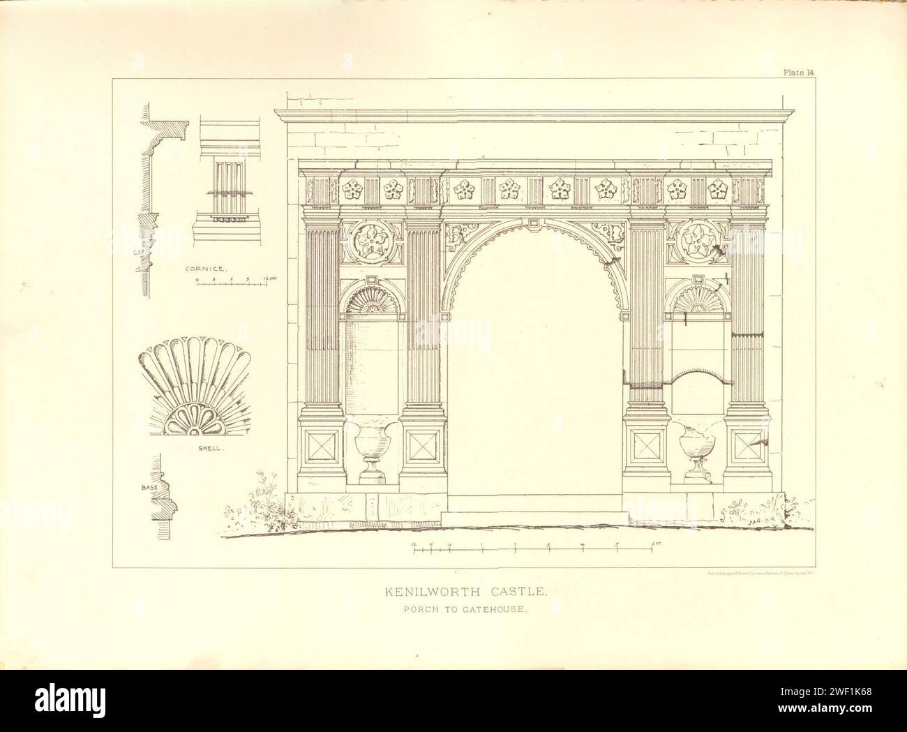 Architecture of the renaissance in England Plate 14 Kenilworth Castle ...