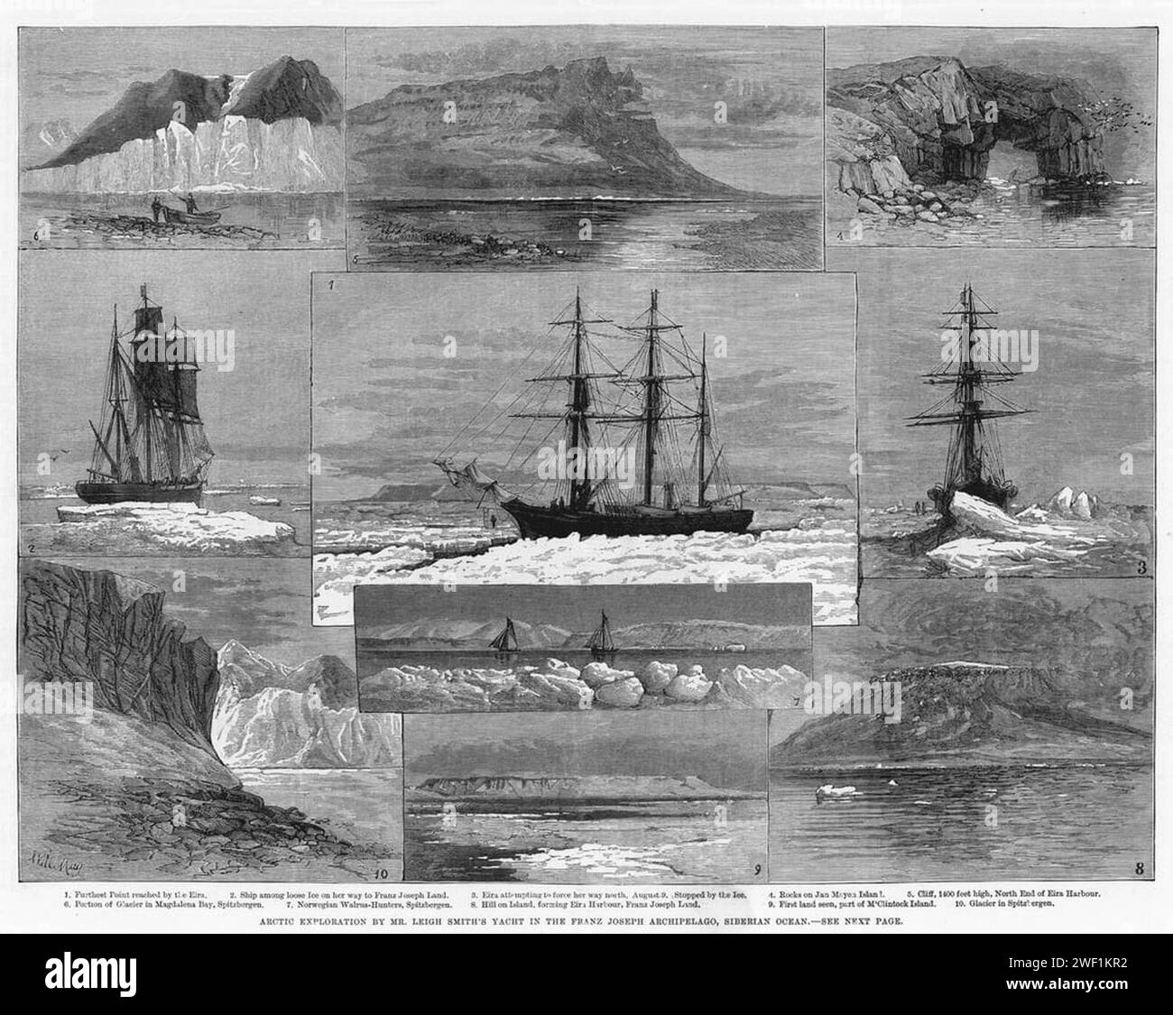 Arctic Exploration by Mr Leigh Smith's Yacht in the Franz Joseph ...