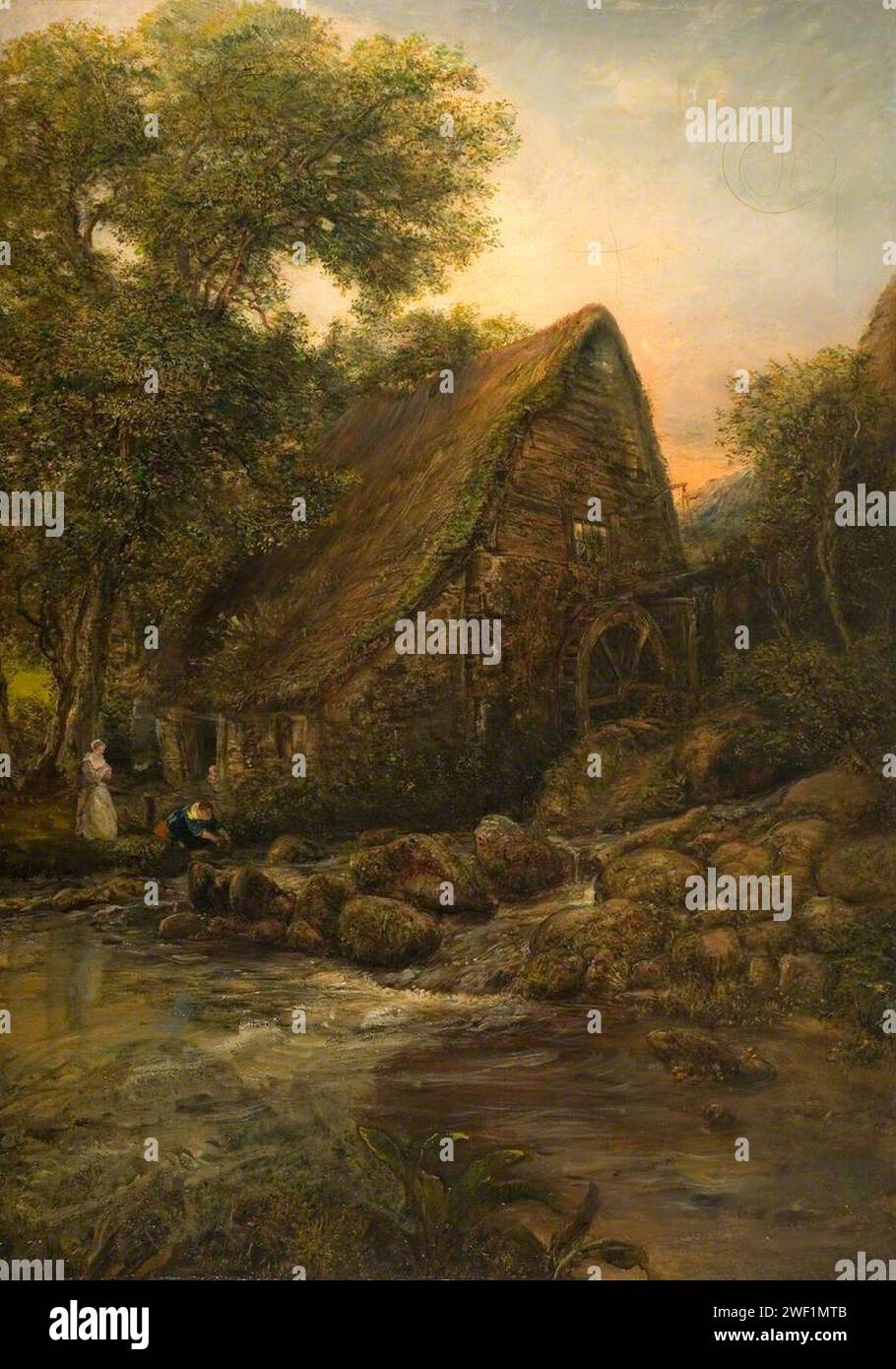 Henry Mark Anthony. The Old Mill-wheel Stock Photo - Alamy