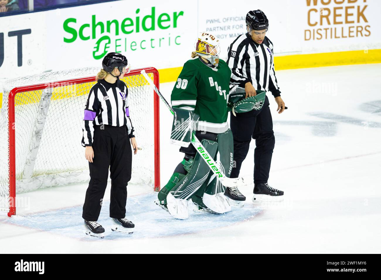 Tsongas Center. 27th Jan, 2024. Massachusetts, USA; Boston goaltender ...