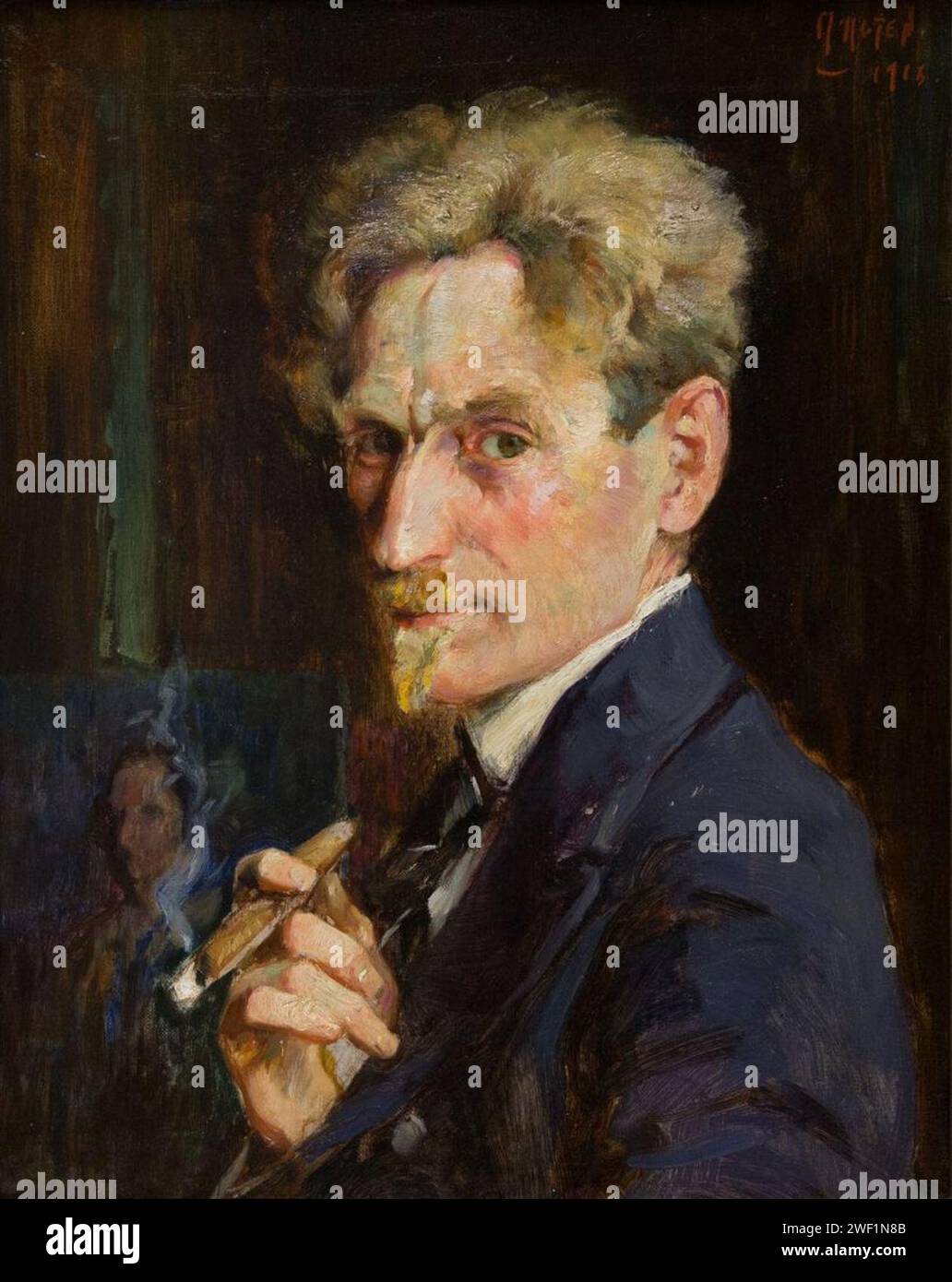 Self Portrait by Mathias Joseph Alten, 1913 Stock Photo - Alamy