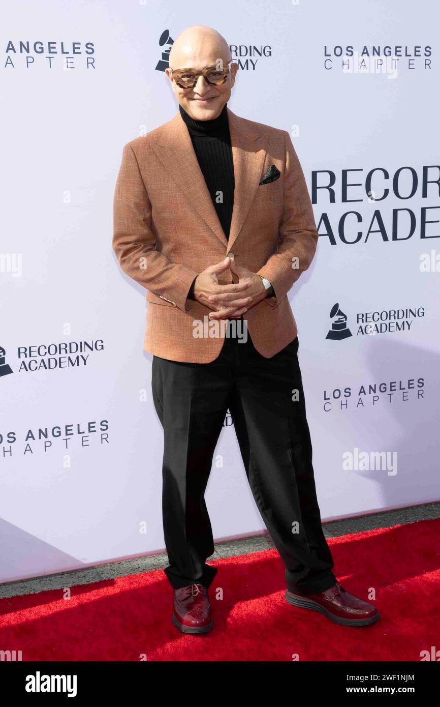 Omar Akram attends the arrivals of the Recording Academy® Los Angeles ...