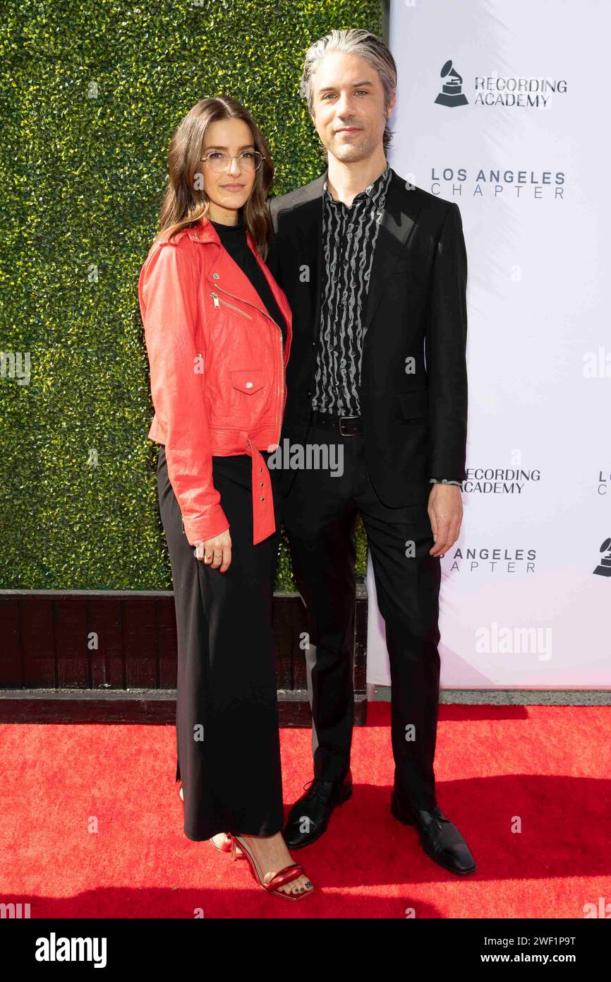 Los Angeles, USA. 27th Jan, 2024. Sarah Schachner and Kyle Moorman ...