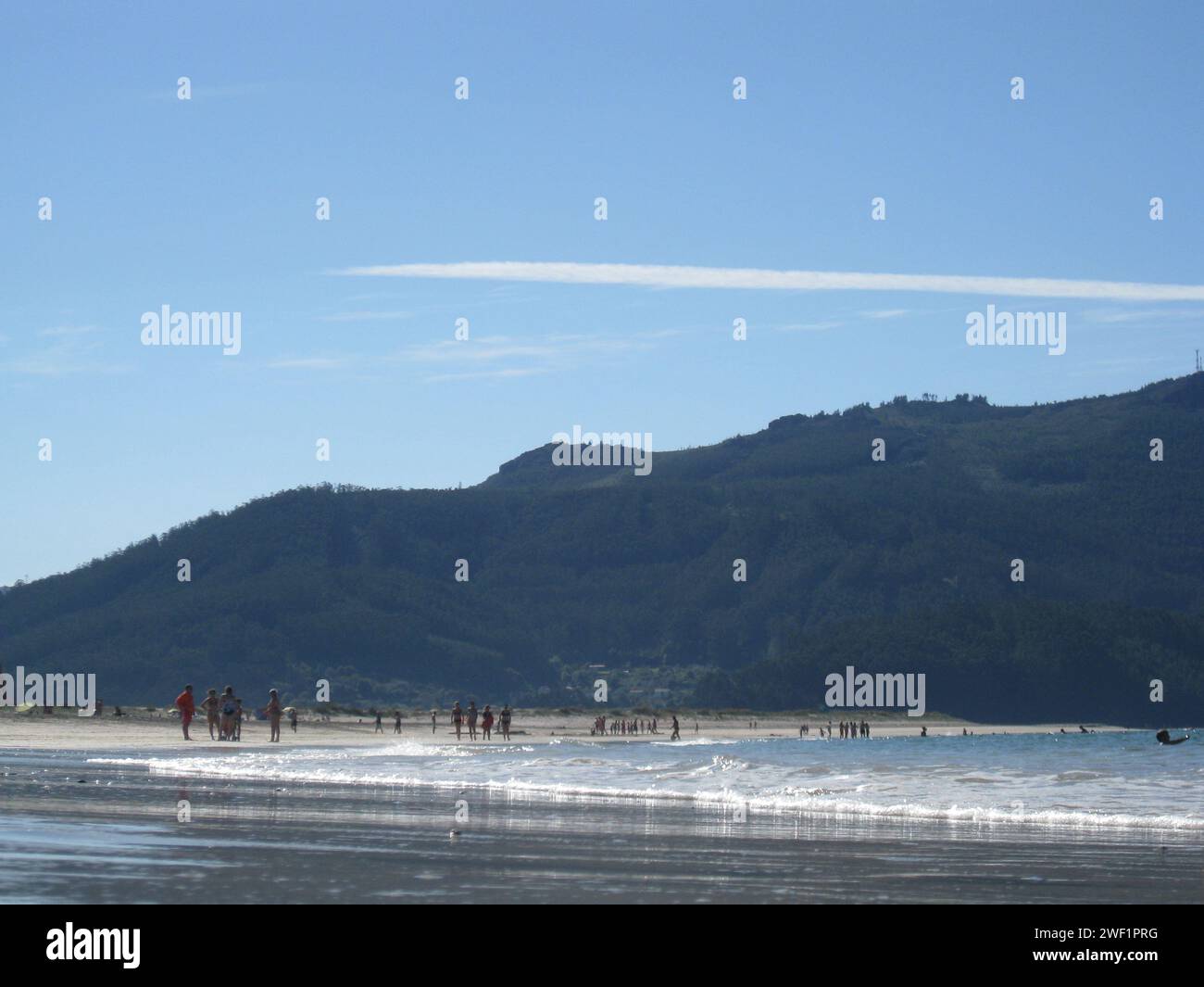 San Roman beach, Vicedo, Spain ; 08 08 2023 : a day in a Cantabrian ...