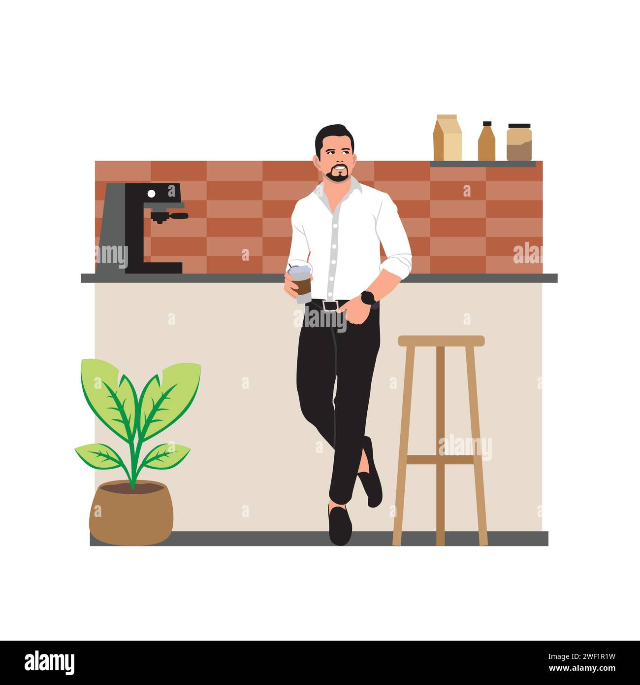 Tea counter Stock Vector Images - Alamy