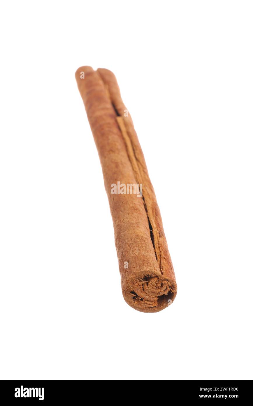 Dry aromatic cinnamon stick isolated on white Stock Photo - Alamy