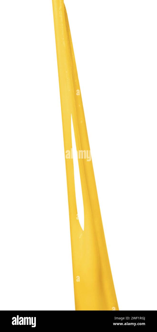 Stretching delicious melted cheese isolated on white Stock Photo - Alamy