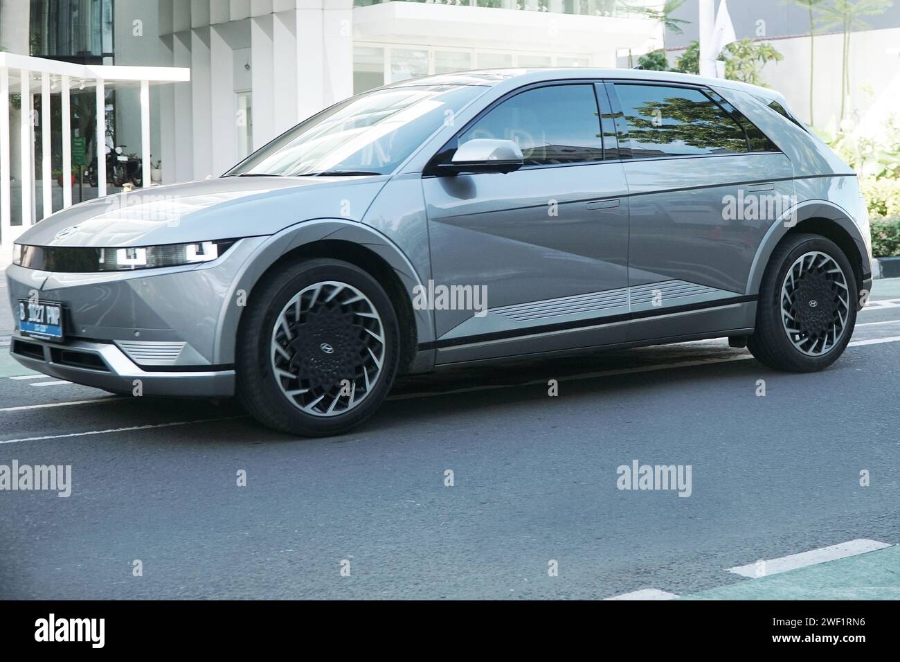 Electric car, hyundai Ioniq 5 at the commercial business area Jakarta ...
