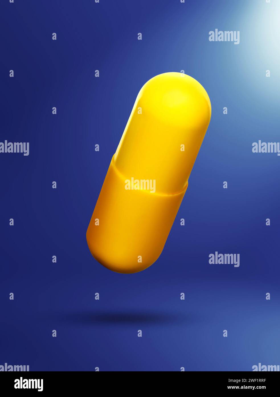 Blue yellow capsule illustration hi-res stock photography and images - Alamy