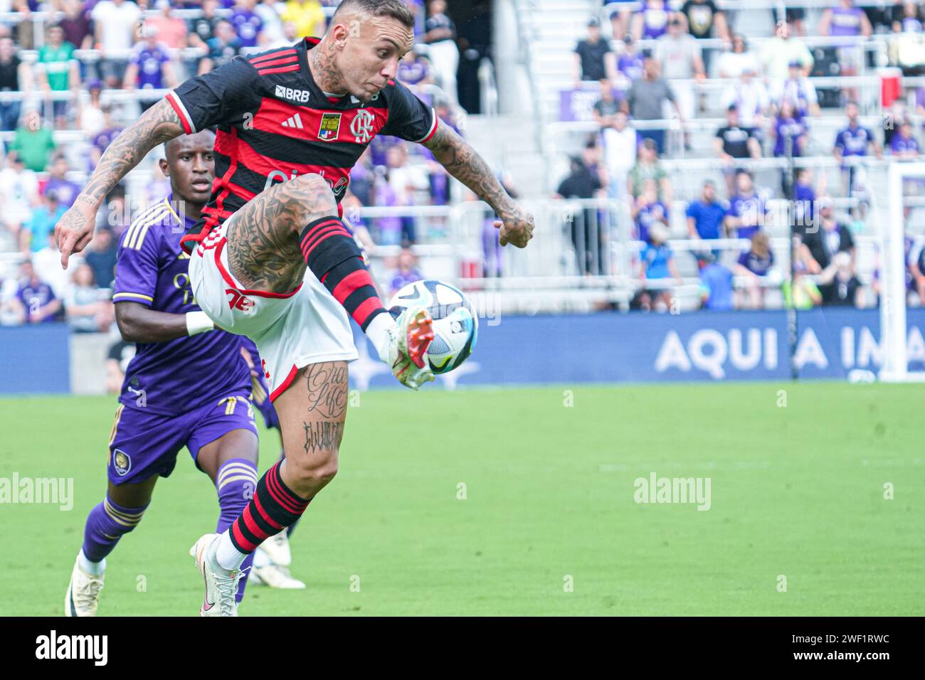 Orlando, Florida, USA, April 29, 2023, Flamengo forward Everton Sousa ...