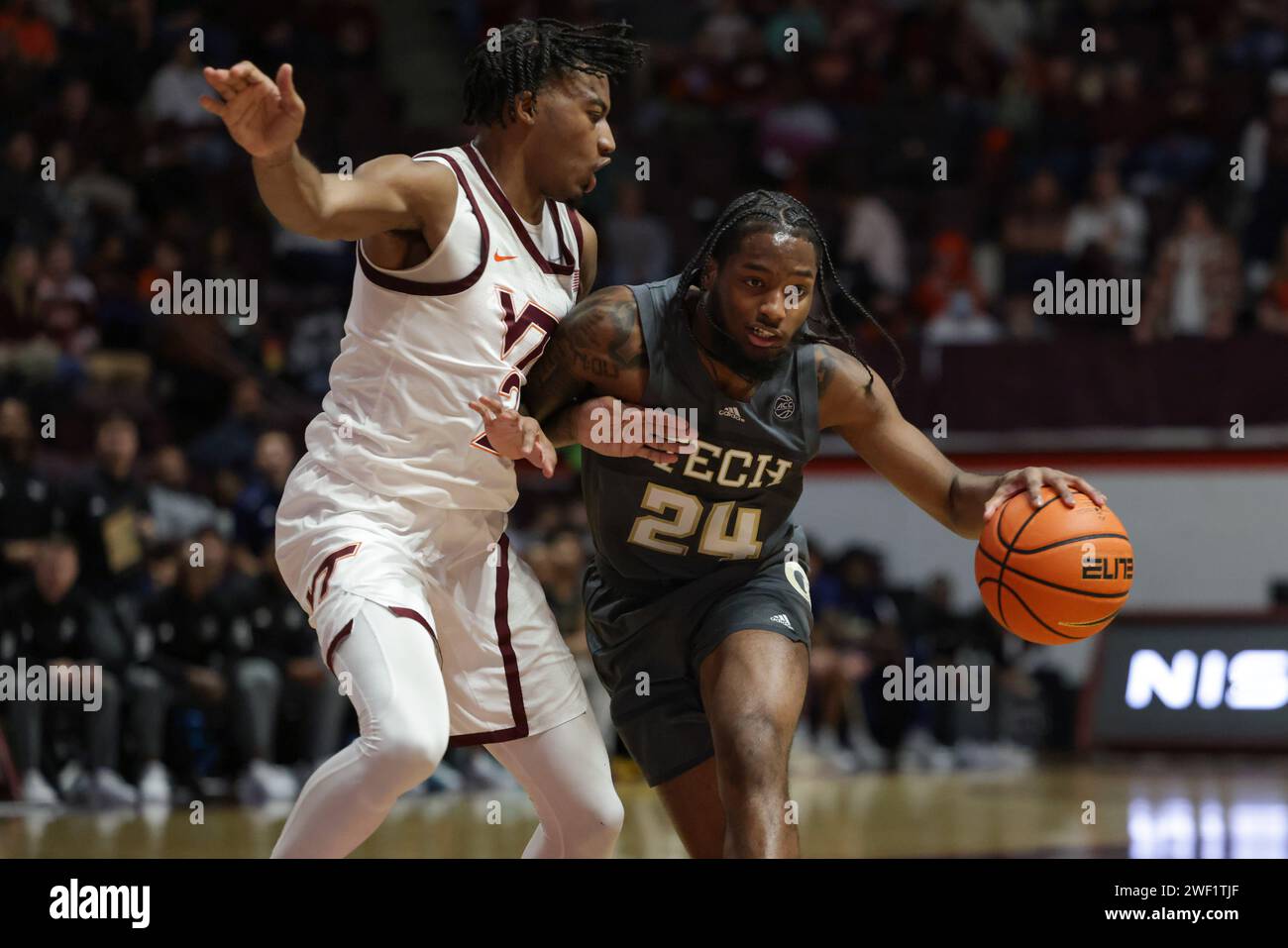 Blacksburg, Virginia, USA. 27th Jan, 2024. Georgia Tech Yellow Jackets ...