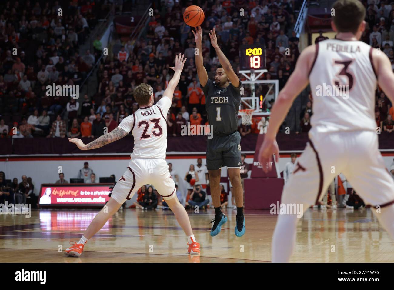 Blacksburg, Virginia, USA. 27th Jan, 2024. Georgia Tech Yellow Jackets ...