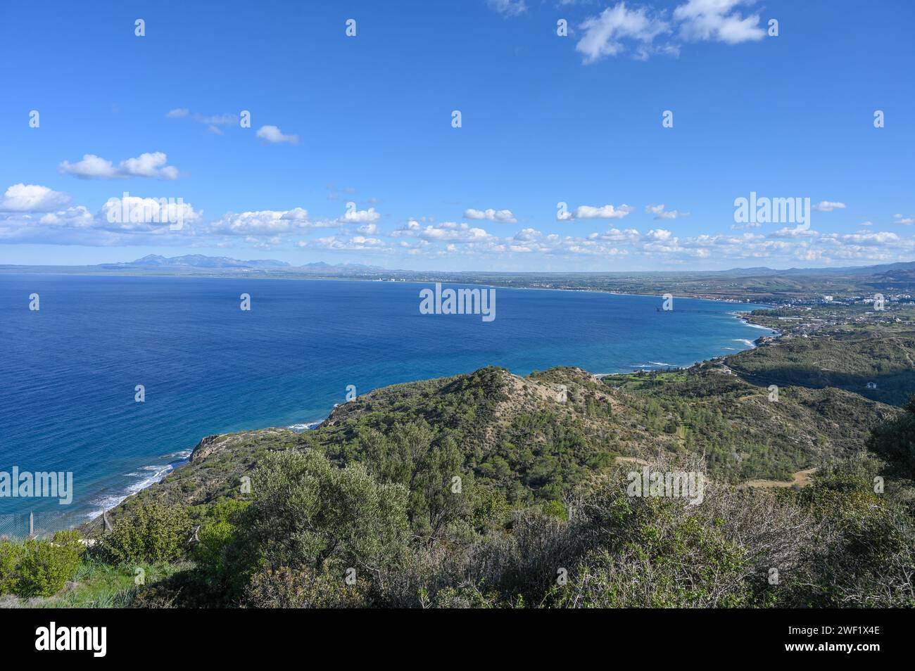 mountains sea bay on the Mediterranean sea in winter 12 Stock Photo - Alamy